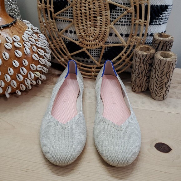 Rothy’s | Shoes | Rothys The Flat Light Gold Metallic Wardrobe Staple ...